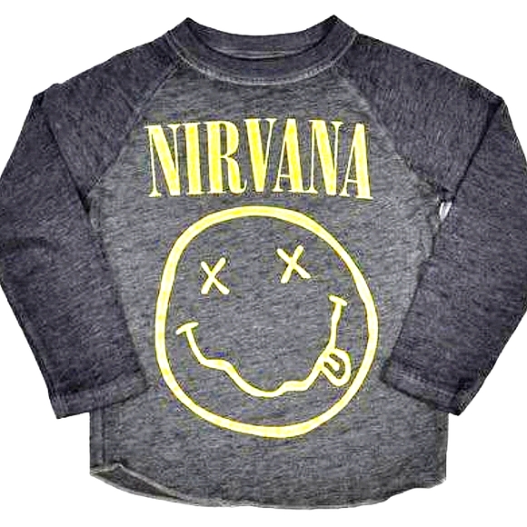 NIRVANA | Shirts & Tops | Vintage Nwot Nirvana Toddler Grey Long Sleeve ...